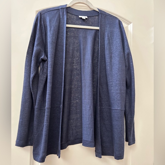 J. Jill | Sweaters | J Jill Love Linen 0 Linen Open Front Cardigan In ...
